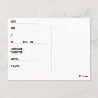 Amateur Ham Radio QSL Card Operators Contacts | Zazzle