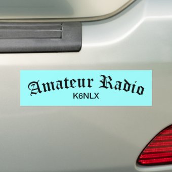 Amateur Radio and Call Sign Bumper Sticker | Zazzle