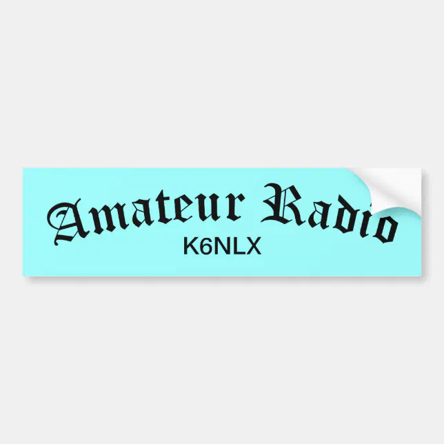 Amateur Radio and Call Sign Bumper Sticker | Zazzle