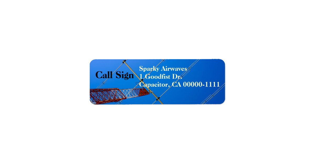 Amateur Radio Beam Antenna Label | Zazzle