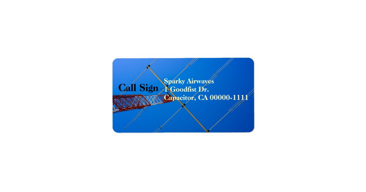Amateur Radio Beam Antenna Large Label | Zazzle