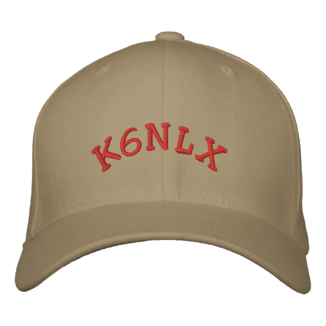 Amateur Radio Call Sign Embroidered Baseball Hat | Zazzle