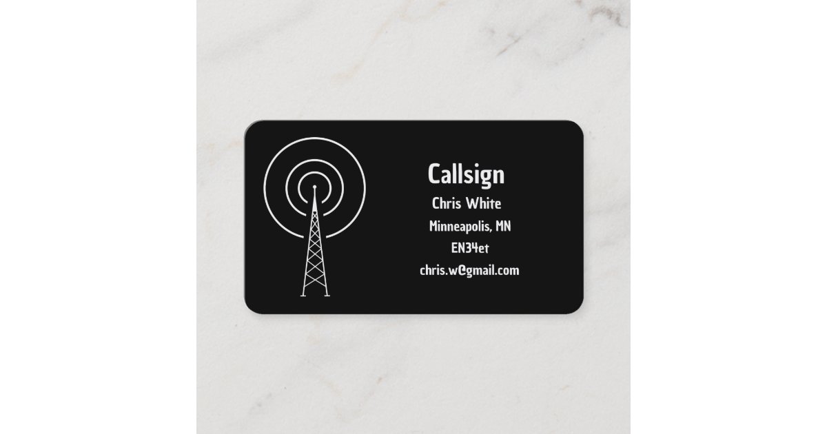Amateur Radio Ham Business Card | Zazzle