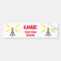 Amateur Radio Ham Operator Antenna and Call Sign Bumper Sticker | Zazzle