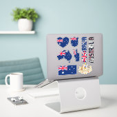 Amazing Australia Shapes National Symbols Sticker | Zazzle