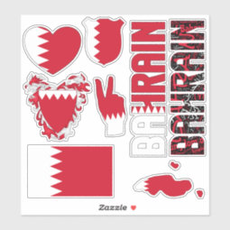 Amazing Bahrain Shapes National Symbols Sticker | Zazzle