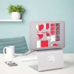 Amazing Bahrain Shapes National Symbols Sticker | Zazzle