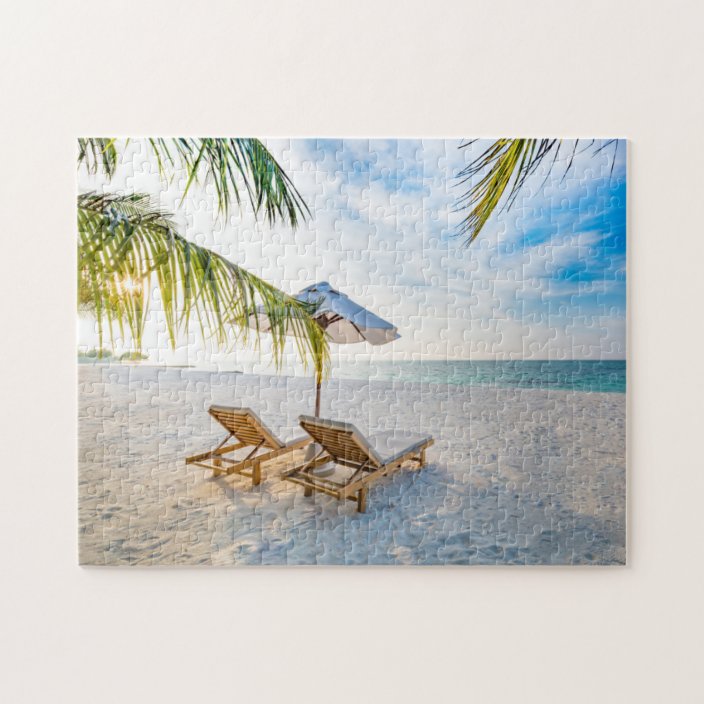 Amazing Beach Sunset Jigsaw Puzzle | Zazzle.com