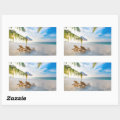 Amazing Beach Sunset Rectangular Sticker | Zazzle