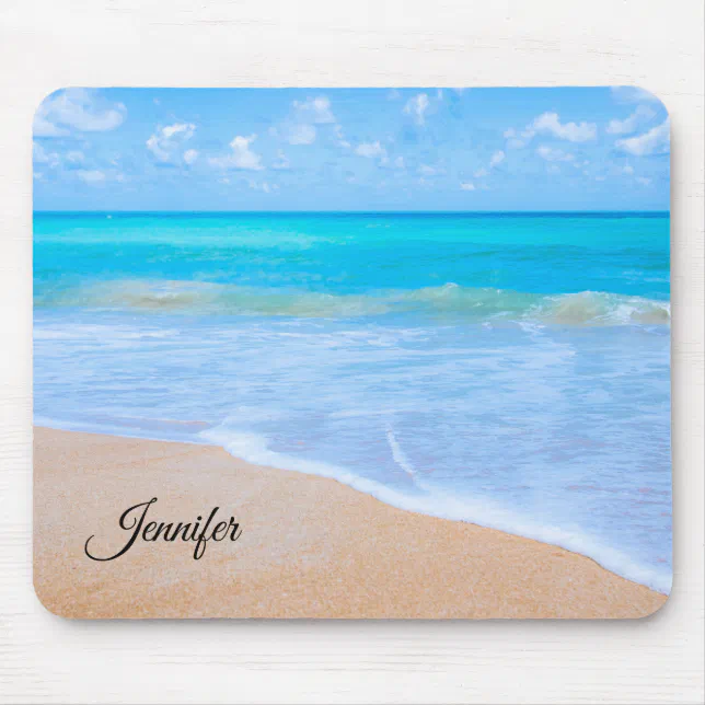 Amazing Beach Tropical Scene Photo Custom Mouse Pad | Zazzle