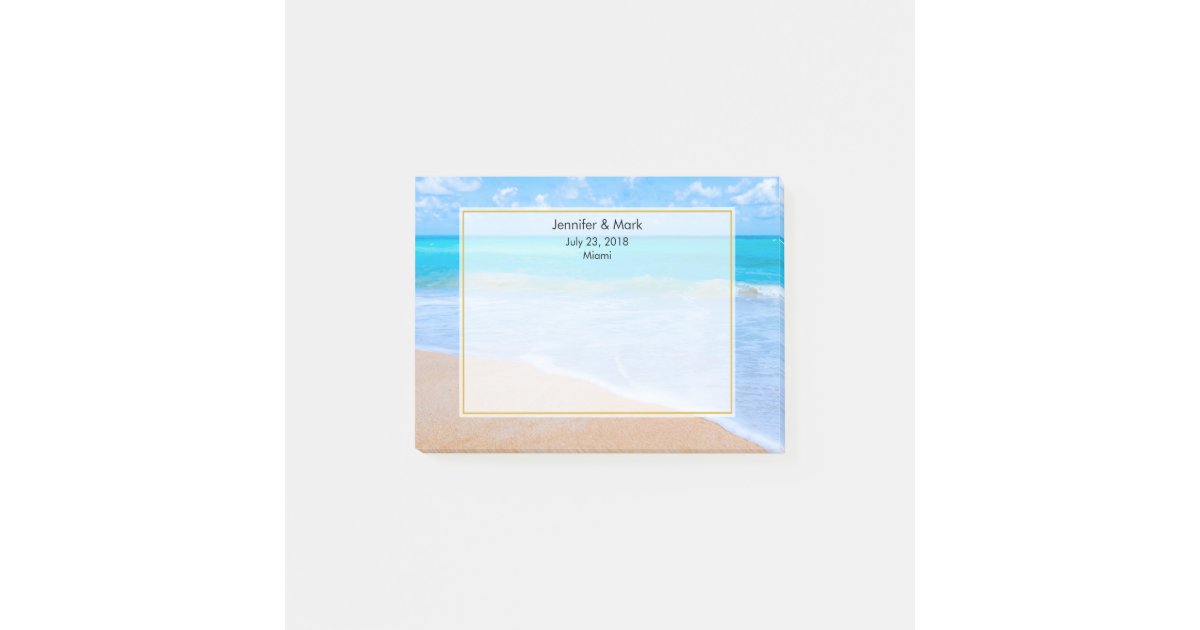 Amazing Beach Tropical Scene Photo Wedding Post-it Notes | Zazzle