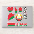 Amazing Belarus Shapes National Symbols Sticker | Zazzle