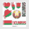 Amazing Belarus Shapes National Symbols Sticker | Zazzle