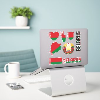 Amazing Belarus Shapes National Symbols Sticker | Zazzle
