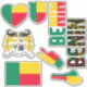 Amazing Benin Shapes National Symbols Sticker | Zazzle
