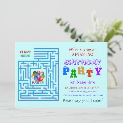 Amazing Birthday Party Invitation | Zazzle