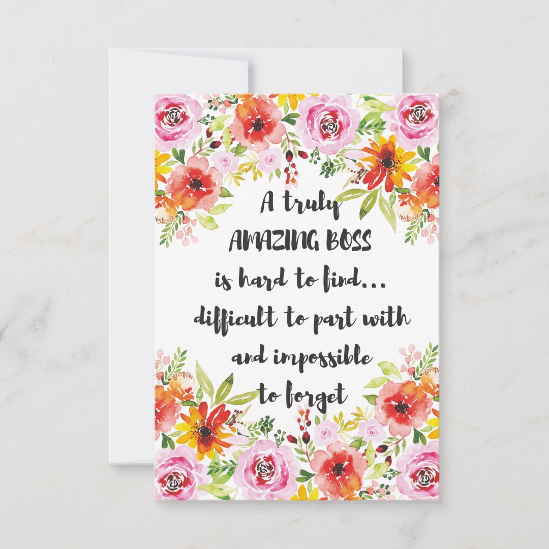 Amazing Boss Quote Great Boss Appreciation gift | Zazzle