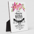 Amazing Boss THANK YOU BOSS "awesome boss Plaque | Zazzle