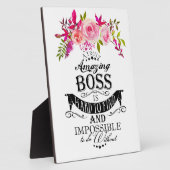 Amazing Boss THANK YOU BOSS "awesome boss Plaque | Zazzle