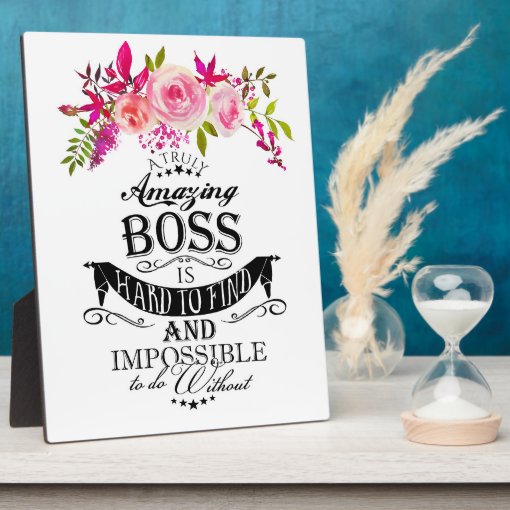 Amazing Boss THANK YOU BOSS "awesome boss Plaque | Zazzle