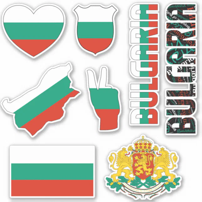 Amazing Bulgaria Shapes National Symbols Sticker | Zazzle