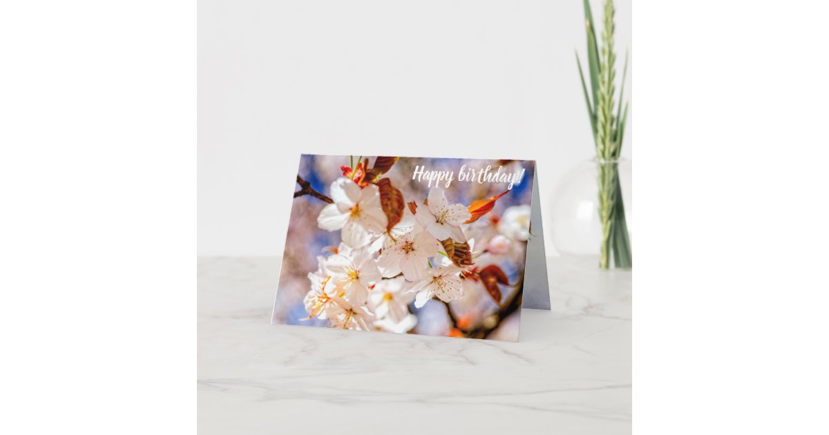 Amazing Bunch Of Sakura Flowers In Springtime Card | Zazzle