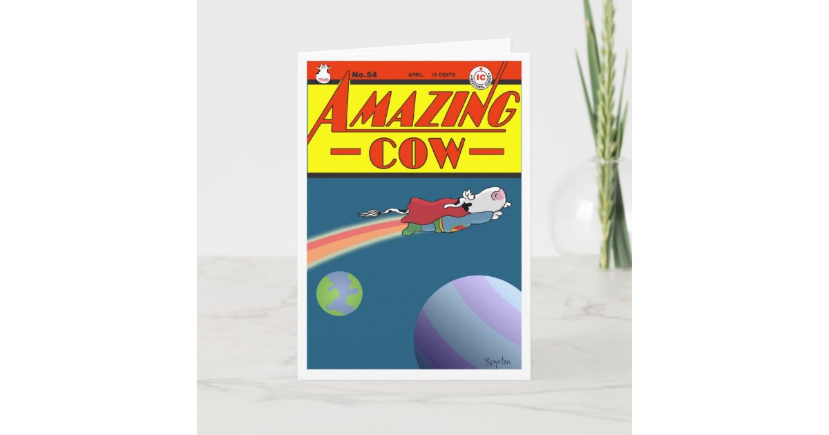 AMAZING COW CARD | Zazzle