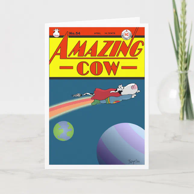 AMAZING COW CARD | Zazzle