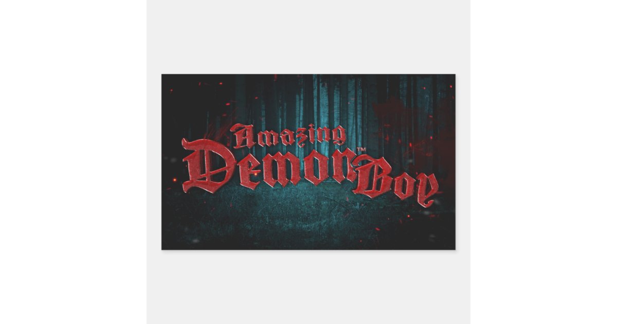 Amazing Demon Boy Rectangular Sticker | Zazzle