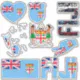 Amazing Fiji Shapes National Symbols Sticker | Zazzle