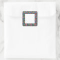 Amazing Grace: BORDER FRAME GEM PEARL JEWELS Square Sticker | Zazzle