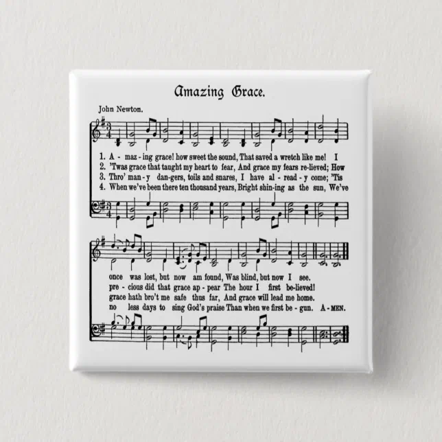AMAZING GRACE-BUTTON BUTTON | Zazzle