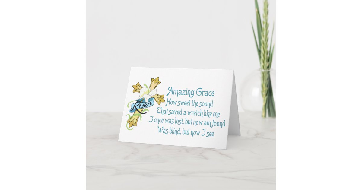 Amazing Grace Card | Zazzle