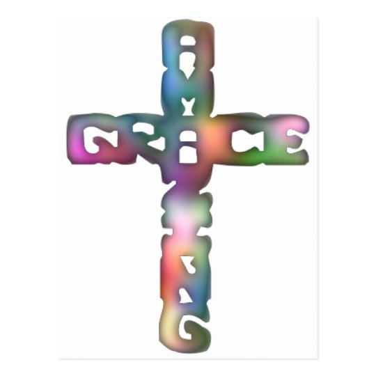 Amazing Grace Cross Postcard | Zazzle.com