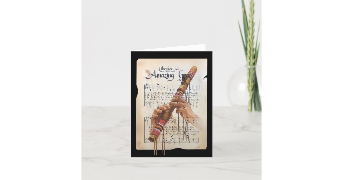 Amazing Grace in the Cherokee Language Thank You Card | Zazzle