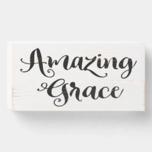 Amazing Grace Inspirational Wall Art Wooden Box Sign | Zazzle