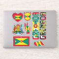 Amazing Grenada Shapes National Symbols Sticker | Zazzle