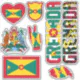 Amazing Grenada Shapes National Symbols Sticker | Zazzle