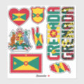 Amazing Grenada Shapes National Symbols Sticker | Zazzle