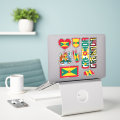 Amazing Grenada Shapes National Symbols Sticker | Zazzle