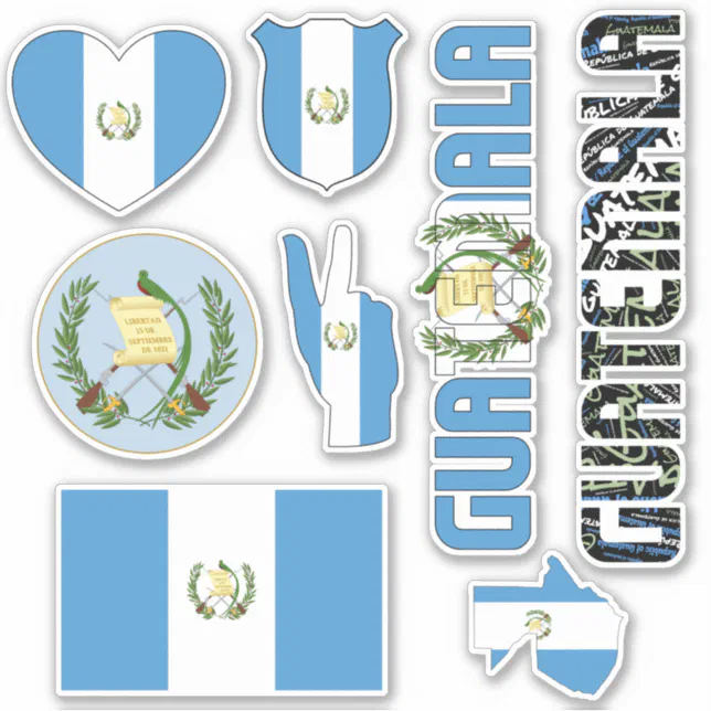 Amazing Guatemala Shapes National Symbols Sticker | Zazzle