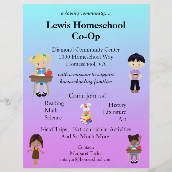 Amazing Homeschool Co Op Flyer | Zazzle.com