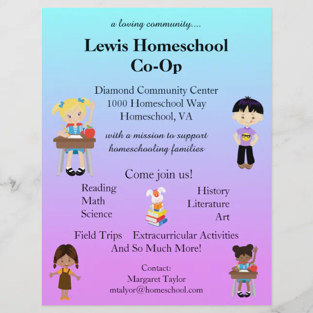 Amazing Homeschool Co Op Flyer | Zazzle