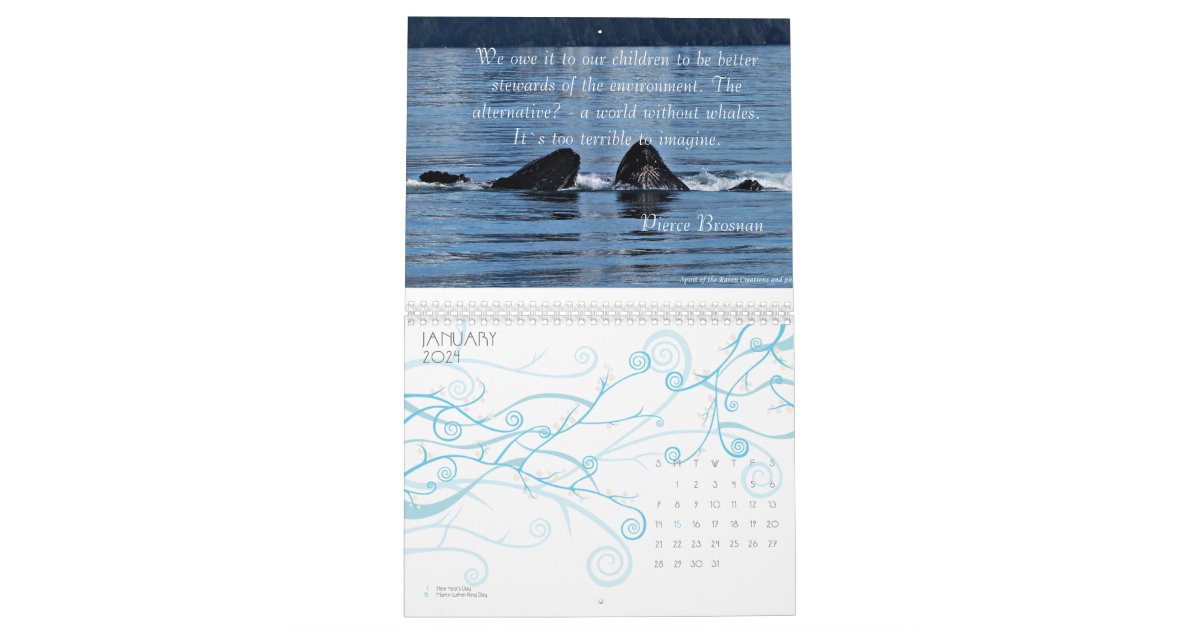 Amazing Humpback Whale Calendar | Zazzle