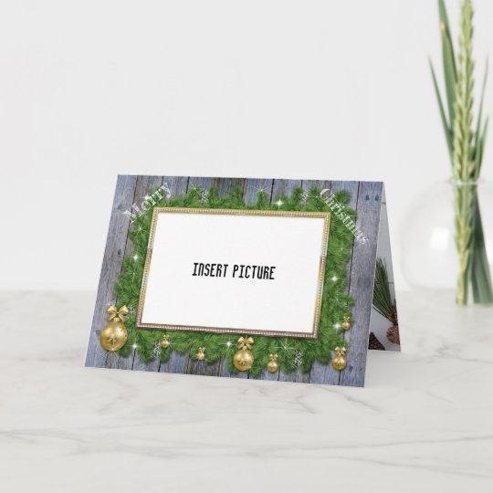 Amazing Insert Picture Photo Frame Wooden Holiday Card | Zazzle.com