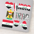 Amazing Iraq Shapes National Symbols Sticker | Zazzle