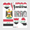 Amazing Iraq Shapes National Symbols Sticker | Zazzle