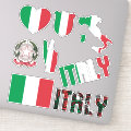 Amazing Italy Shapes National Symbols Sticker | Zazzle
