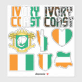 Amazing Ivory Coast Shapes National Symbols Sticker | Zazzle