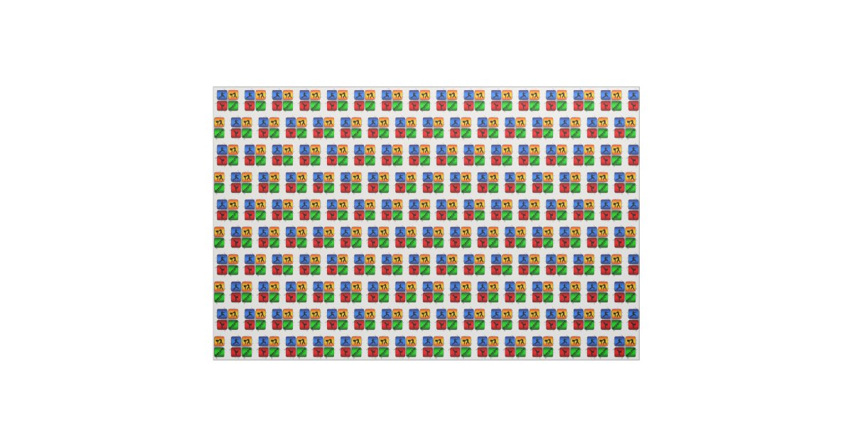Amazing Karate Urban Style Fabric | Zazzle